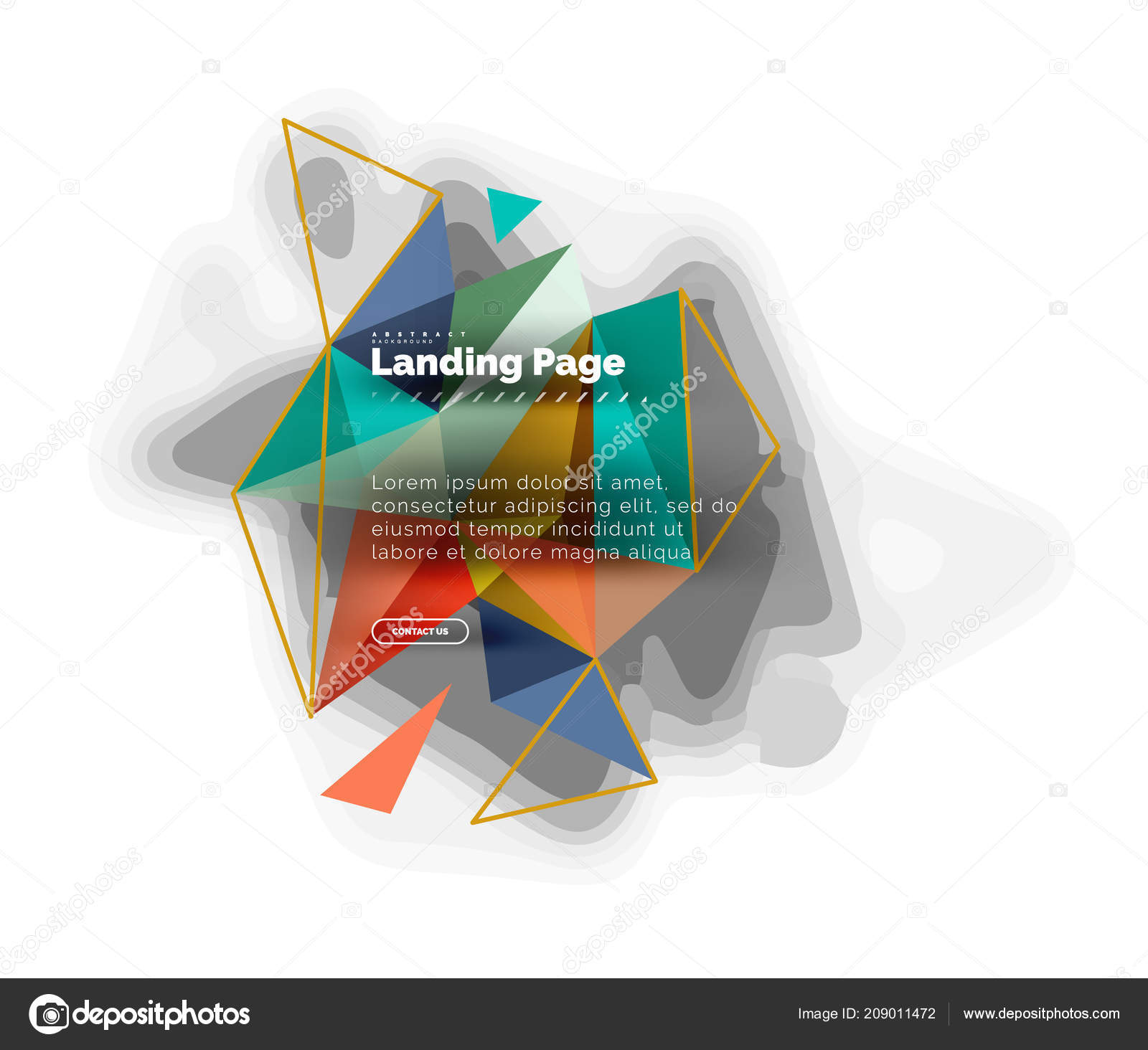 Triangular Design Abstract Background Landing Page Low Poly Style ...