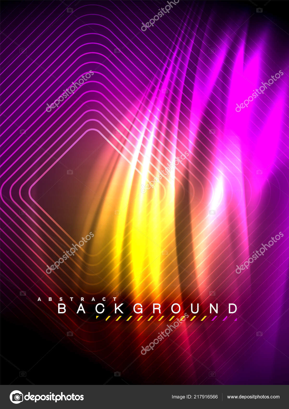 Neon Glowing Wave Magic Energy And Light Motion Background Vector