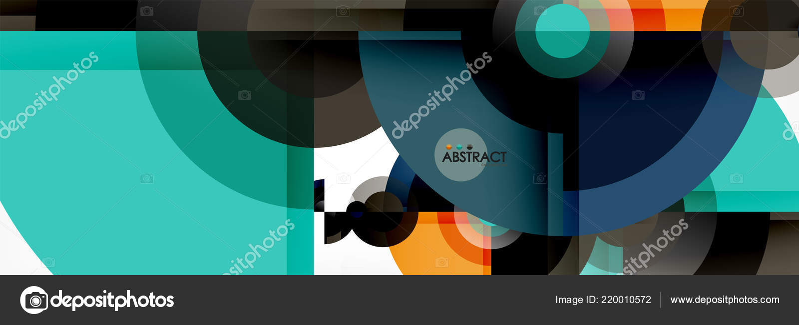 Vector fantastic circle modern geometric background template Stock ...