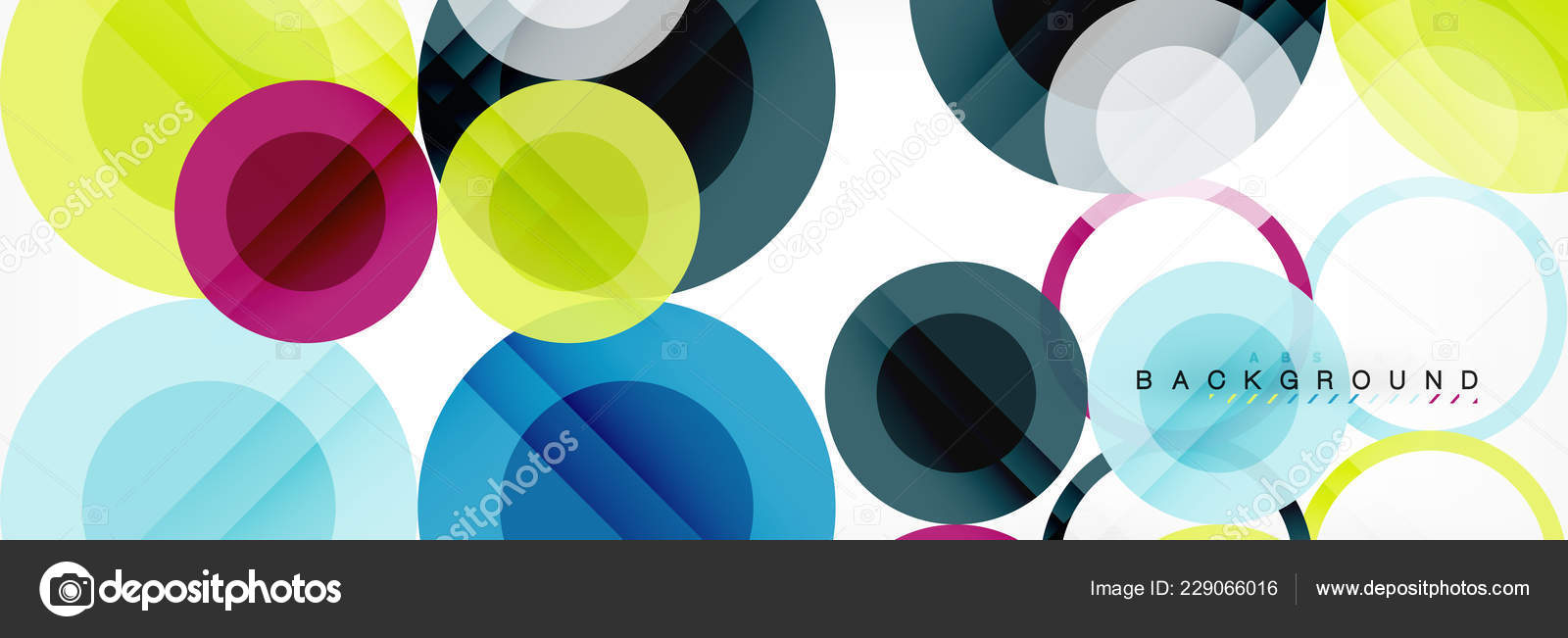 Overlapping circles design background Stock Vector by ©akomov 229066016