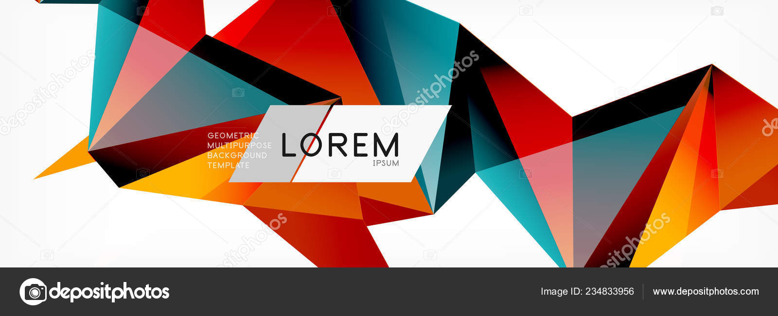 3d card on light backdrop. Abstract triangle pattern. Futuristic ...