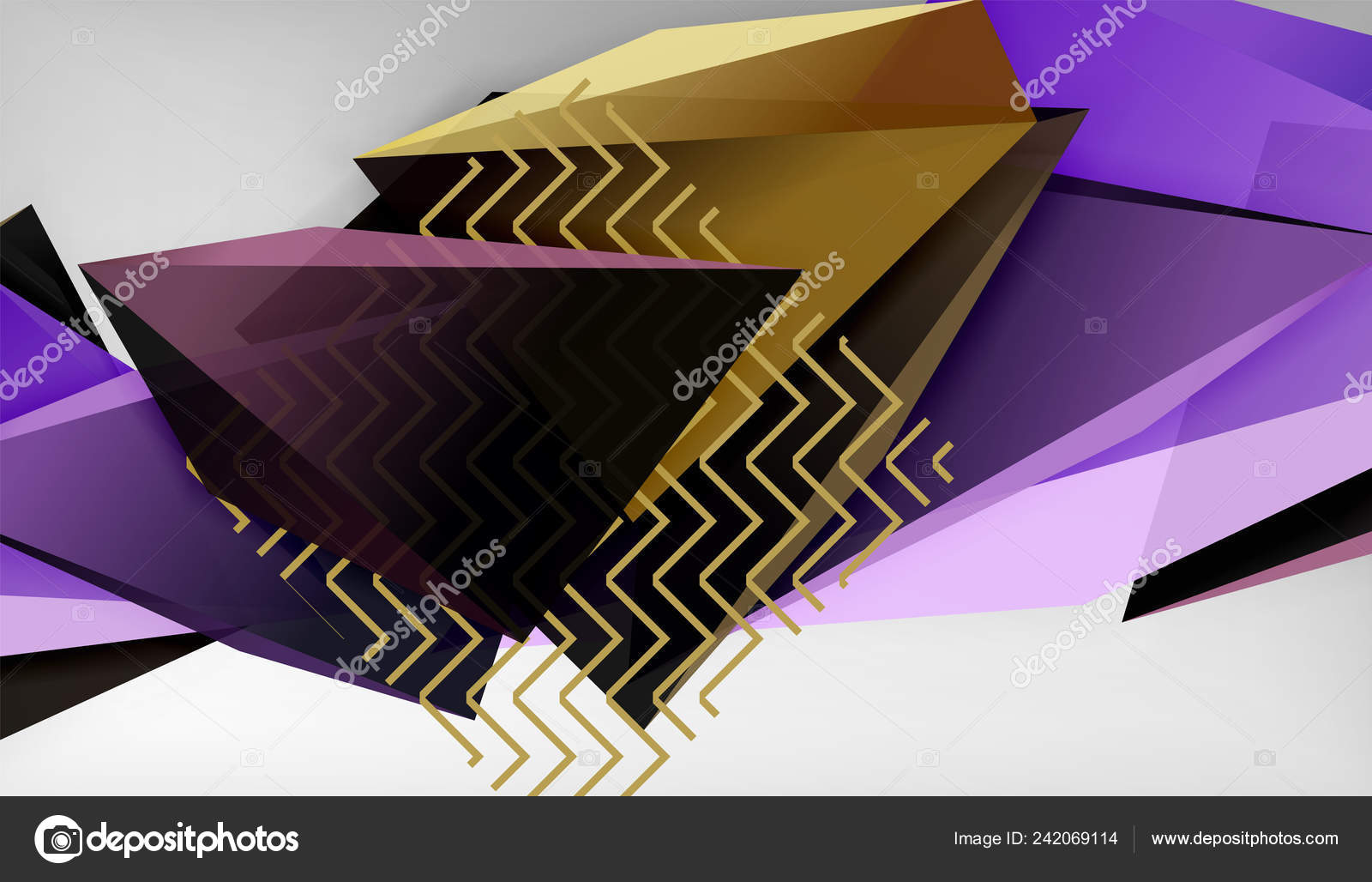 3d triangle geometric background design, modern poster template Stock ...