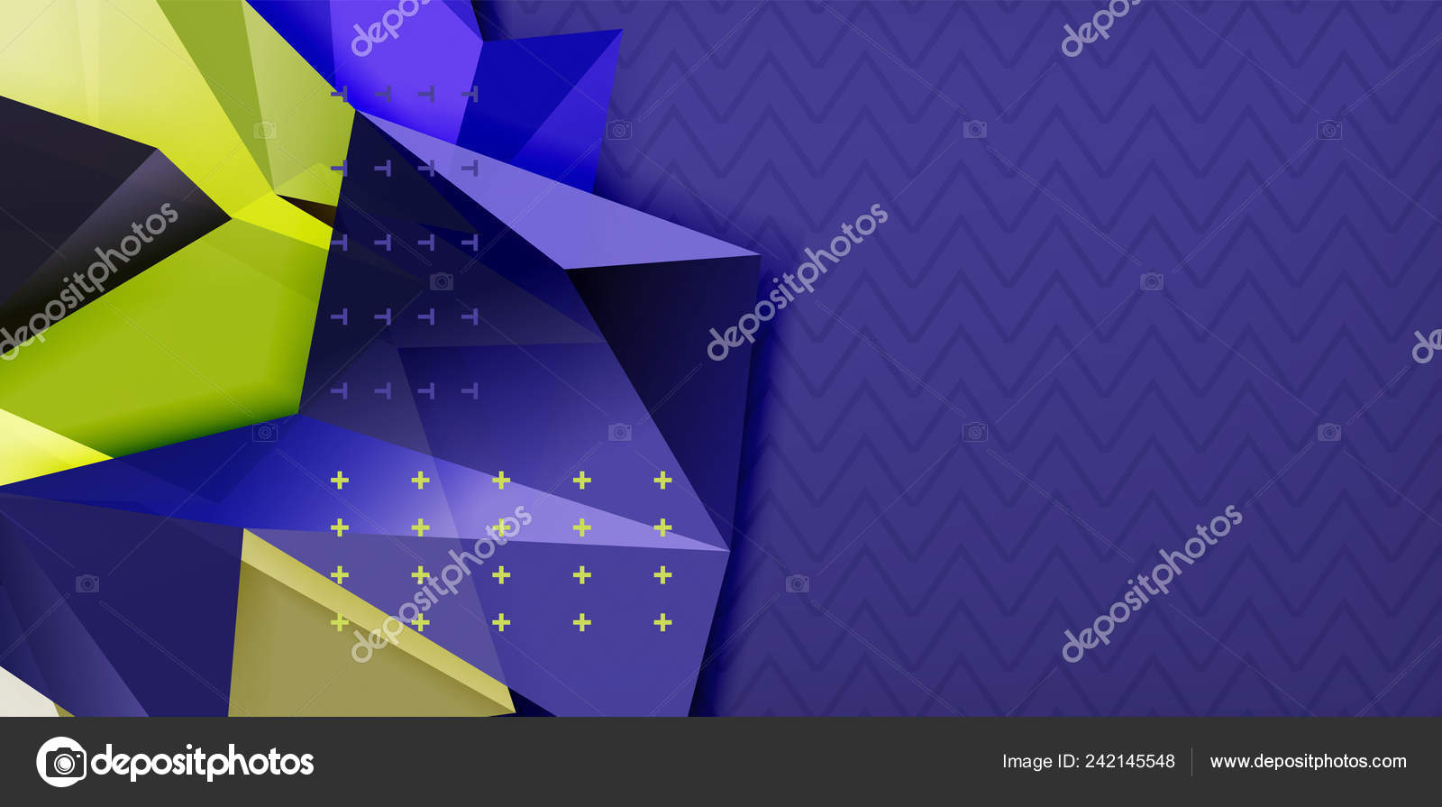 Vector Triangular 3d Geometric Shapes Background Modern Poster Design