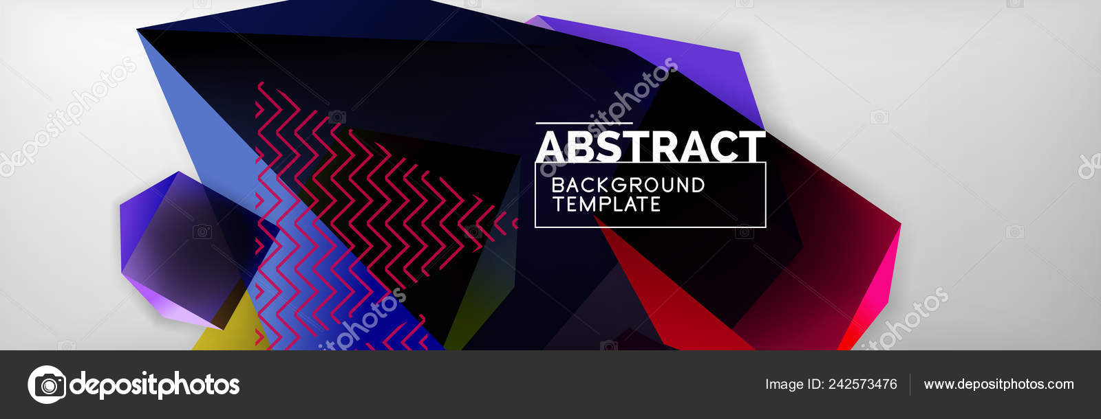 Dark color geometric abstract background, 3d shapes Stock Vector by ...