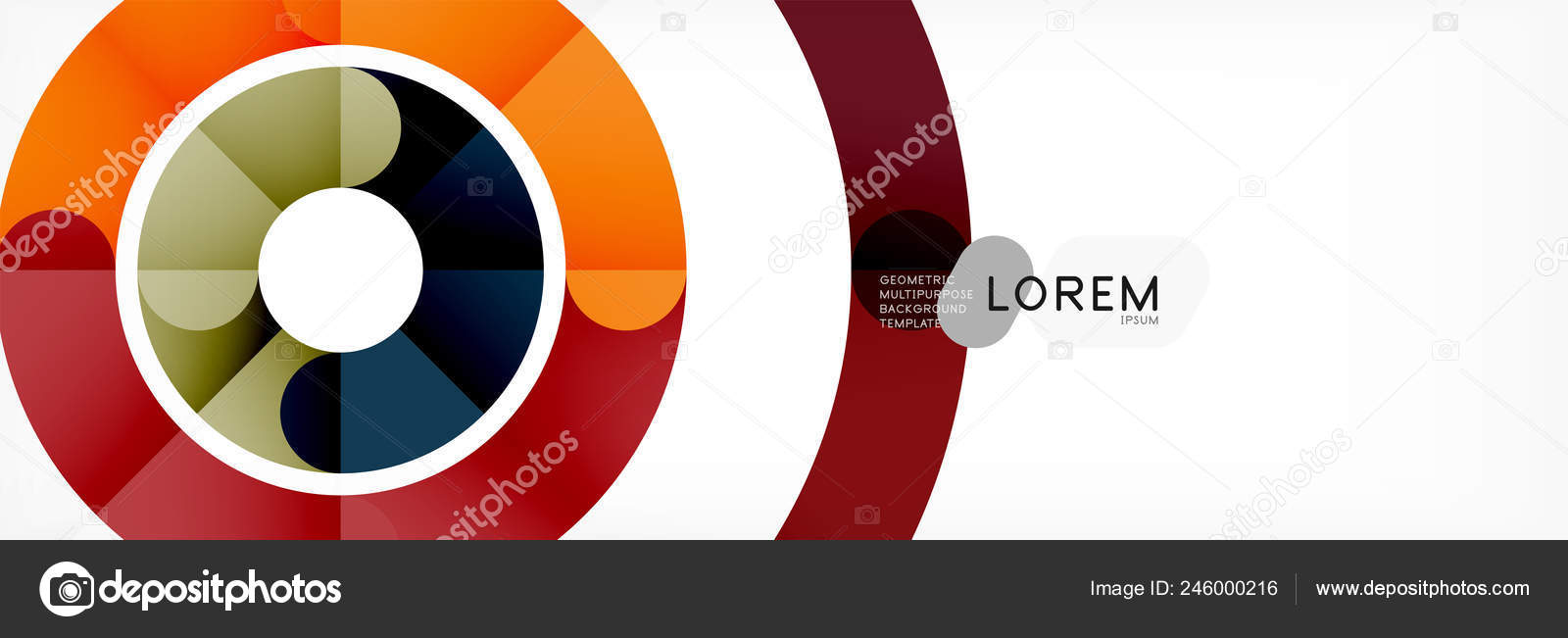Linear design circle background Stock Vector by ©akomov 246000216
