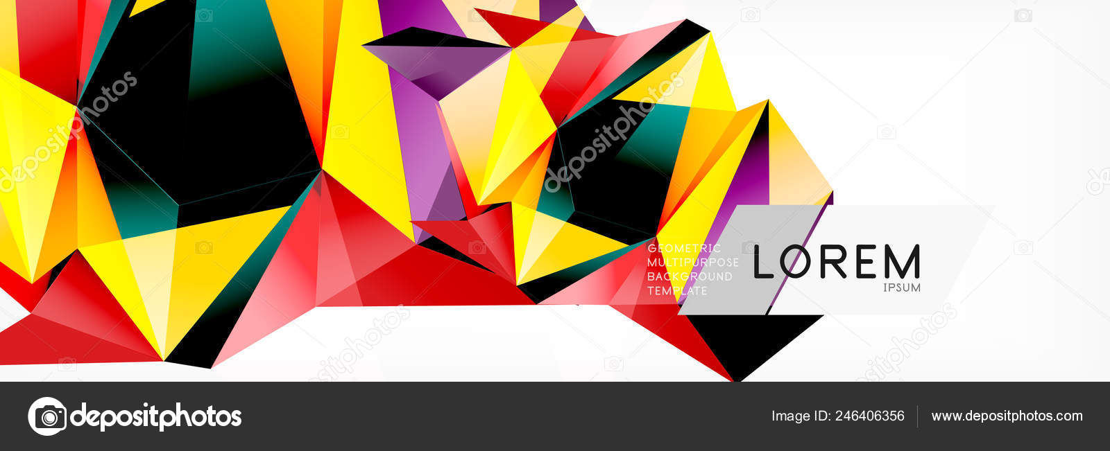 Triangle 3d polygonal art style. Future geometric design. Vector ...