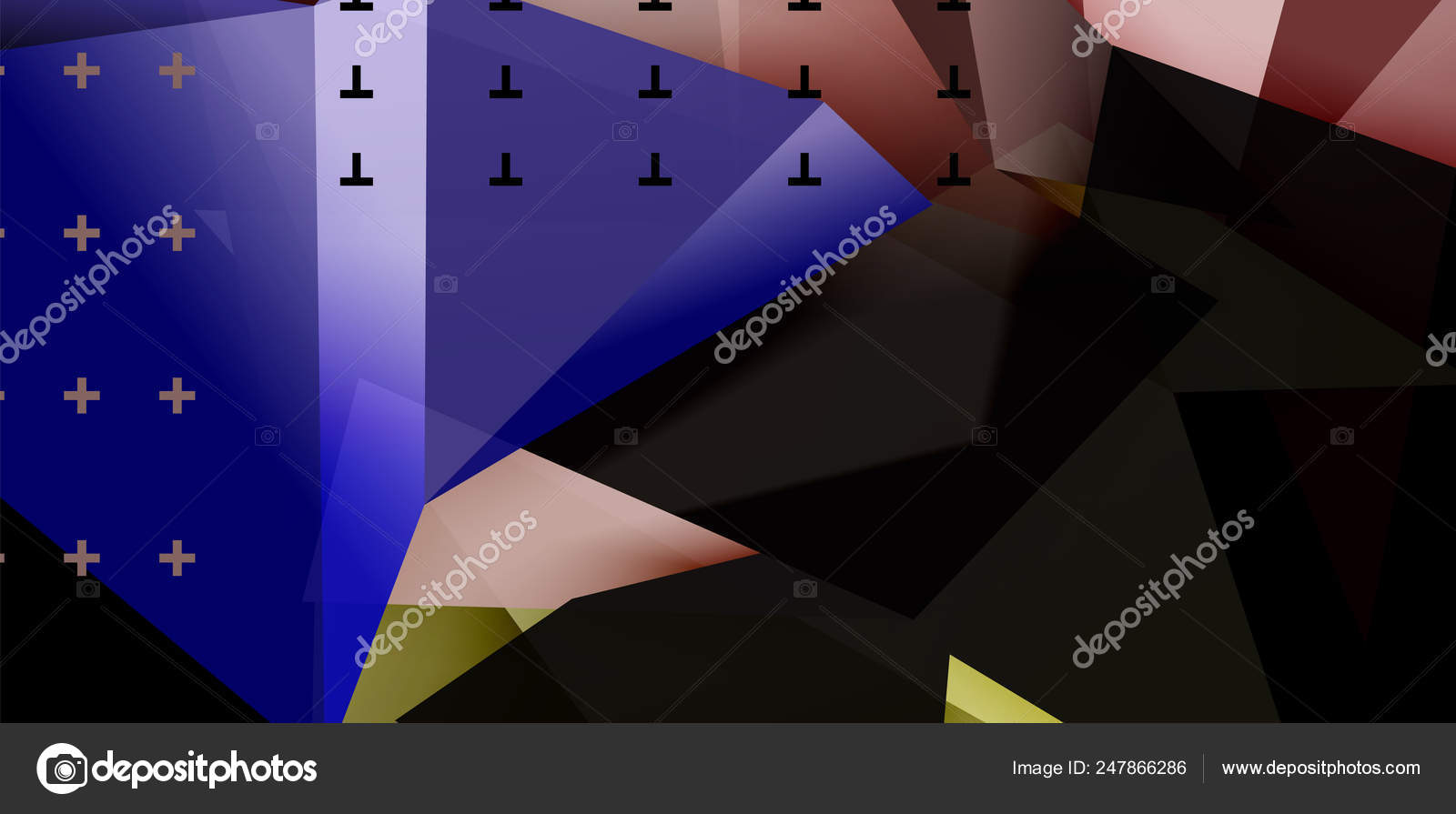 Vector Triangular 3d Geometric Shapes Background Modern Poster Design
