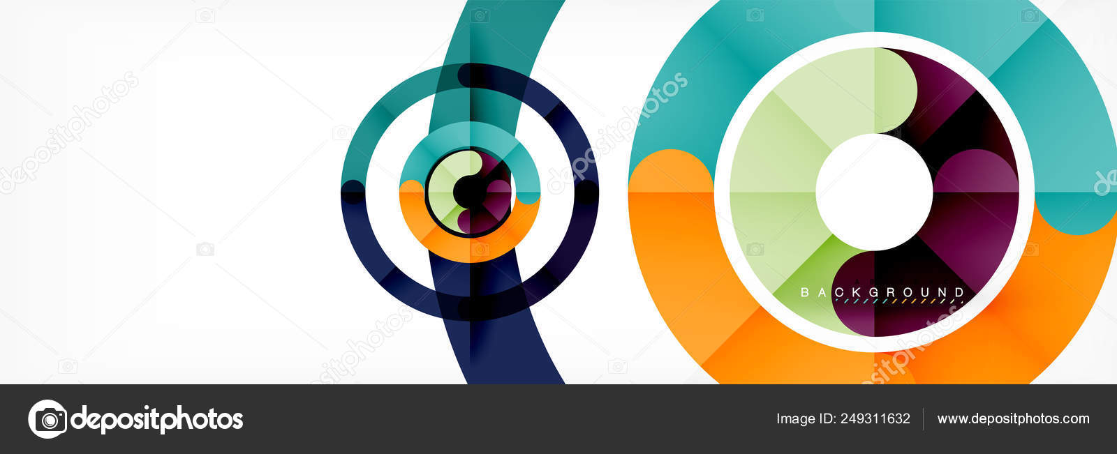 Line design circles abstract background Stock Vector Image by ©akomov ...