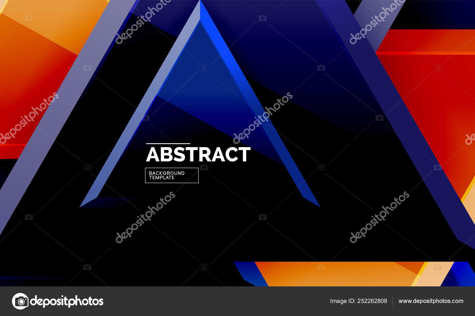 Tech futuristic geometric 3d shapes, minimal abstract background Stock ...