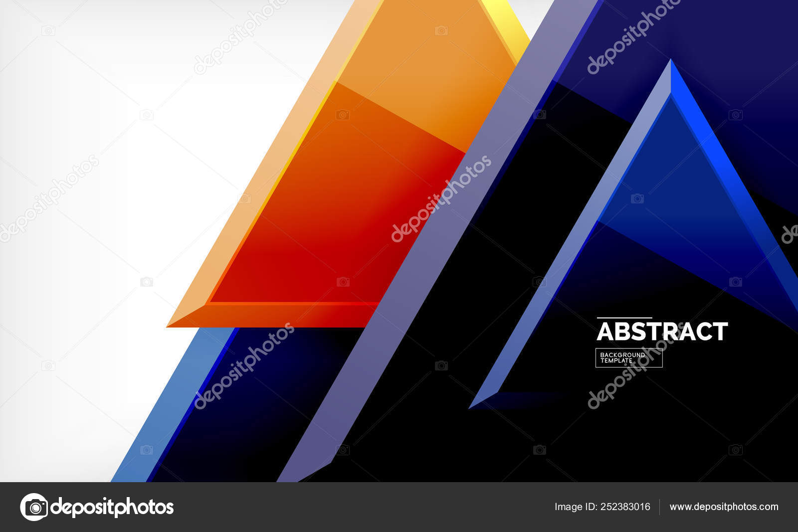 Tech futuristic geometric 3d shapes, minimal abstract background Stock ...