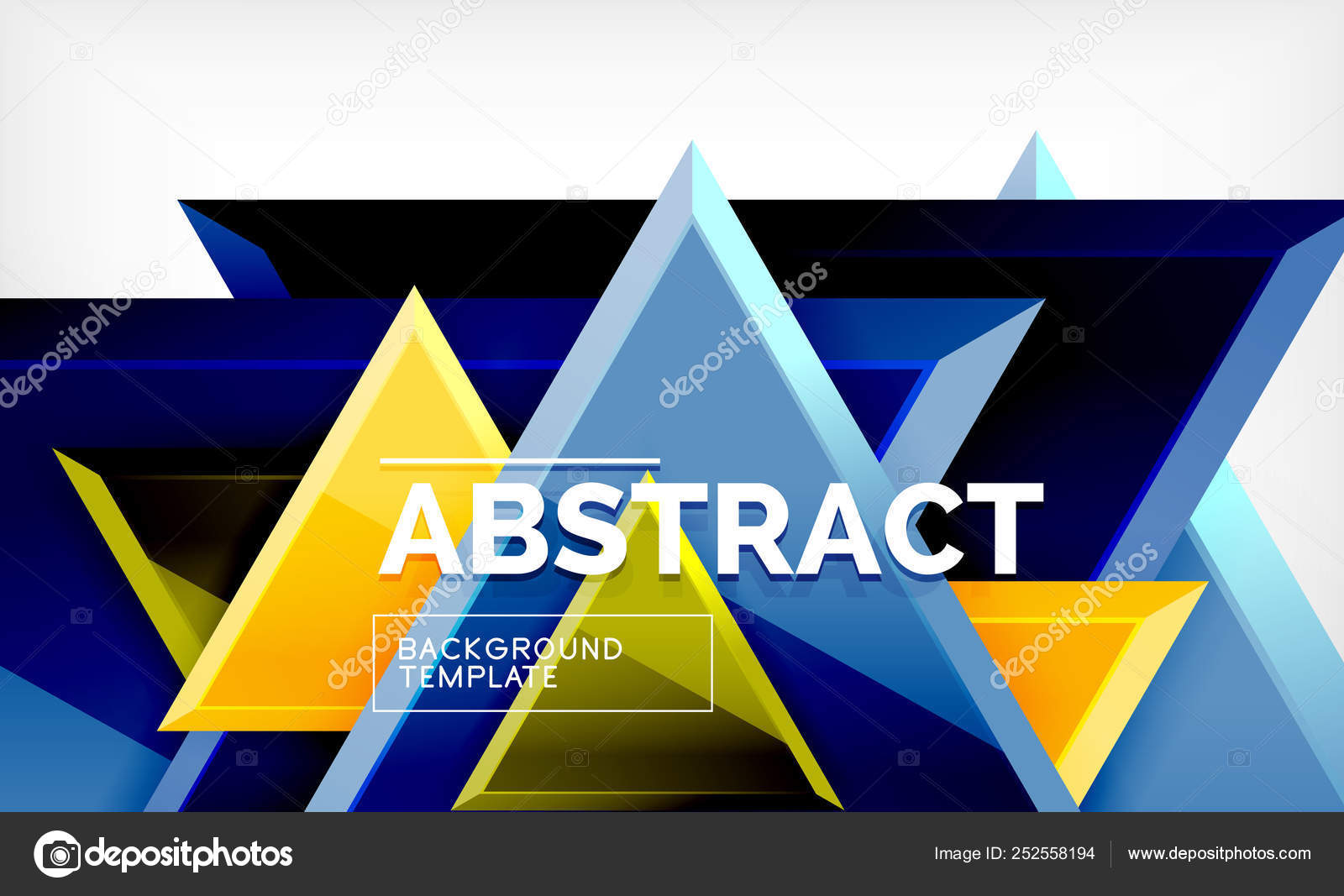 Tech futuristic geometric 3d shapes, minimal abstract background Stock ...
