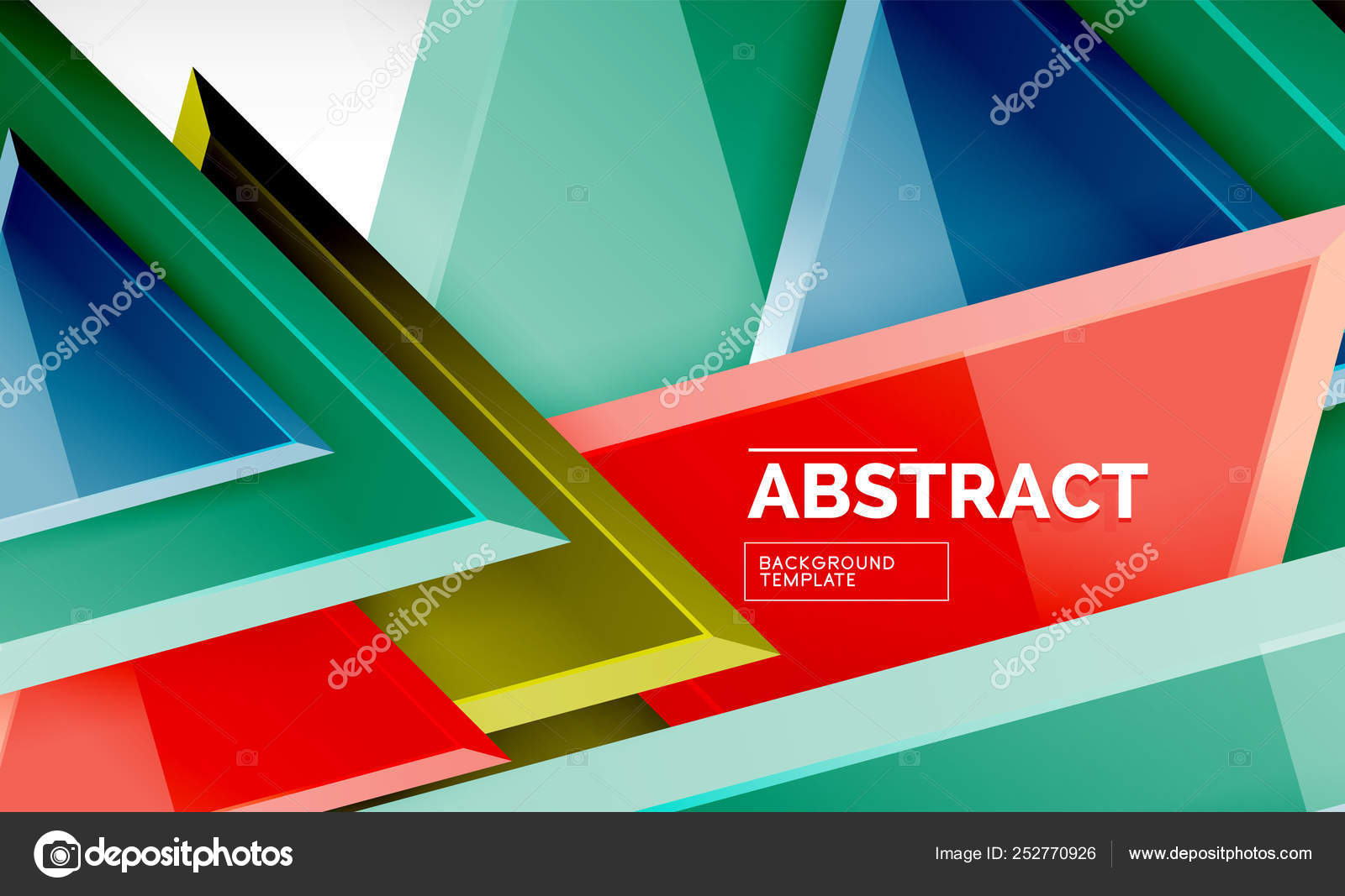 Tech futuristic geometric 3d shapes, minimal abstract background Stock ...