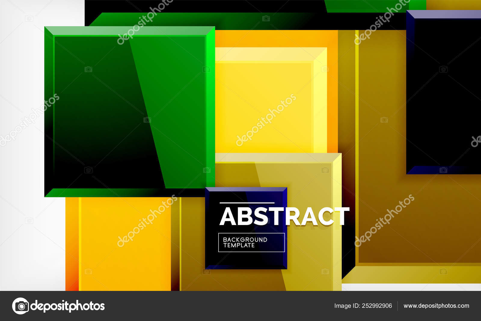 Geometric abstract background, modern square design Stock Vector by ...