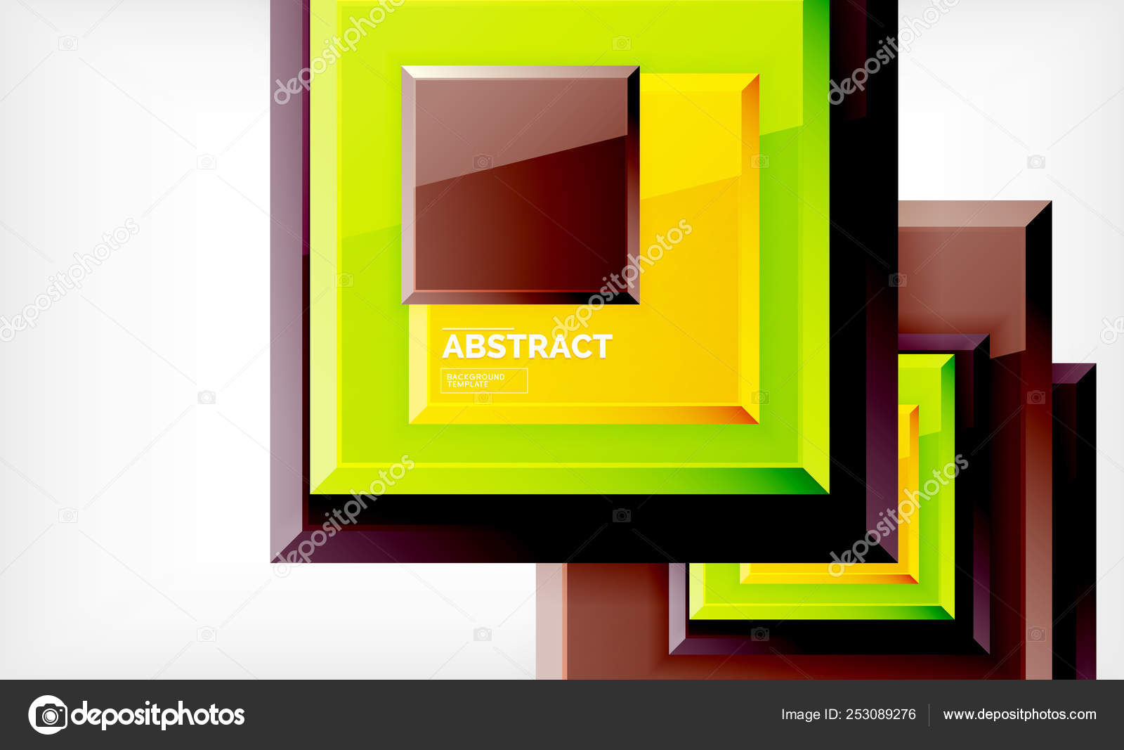 Geometric abstract background, modern square design Stock Vector by ...