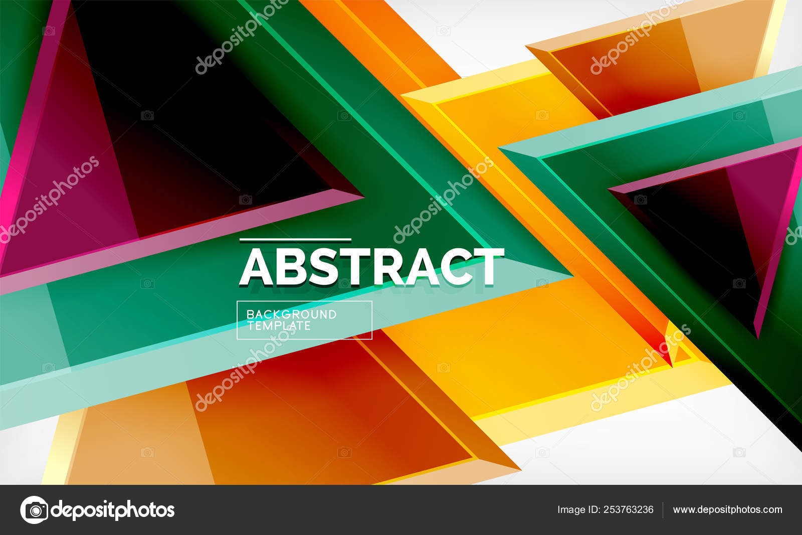 Tech futuristic geometric 3d shapes, minimal abstract background Stock ...