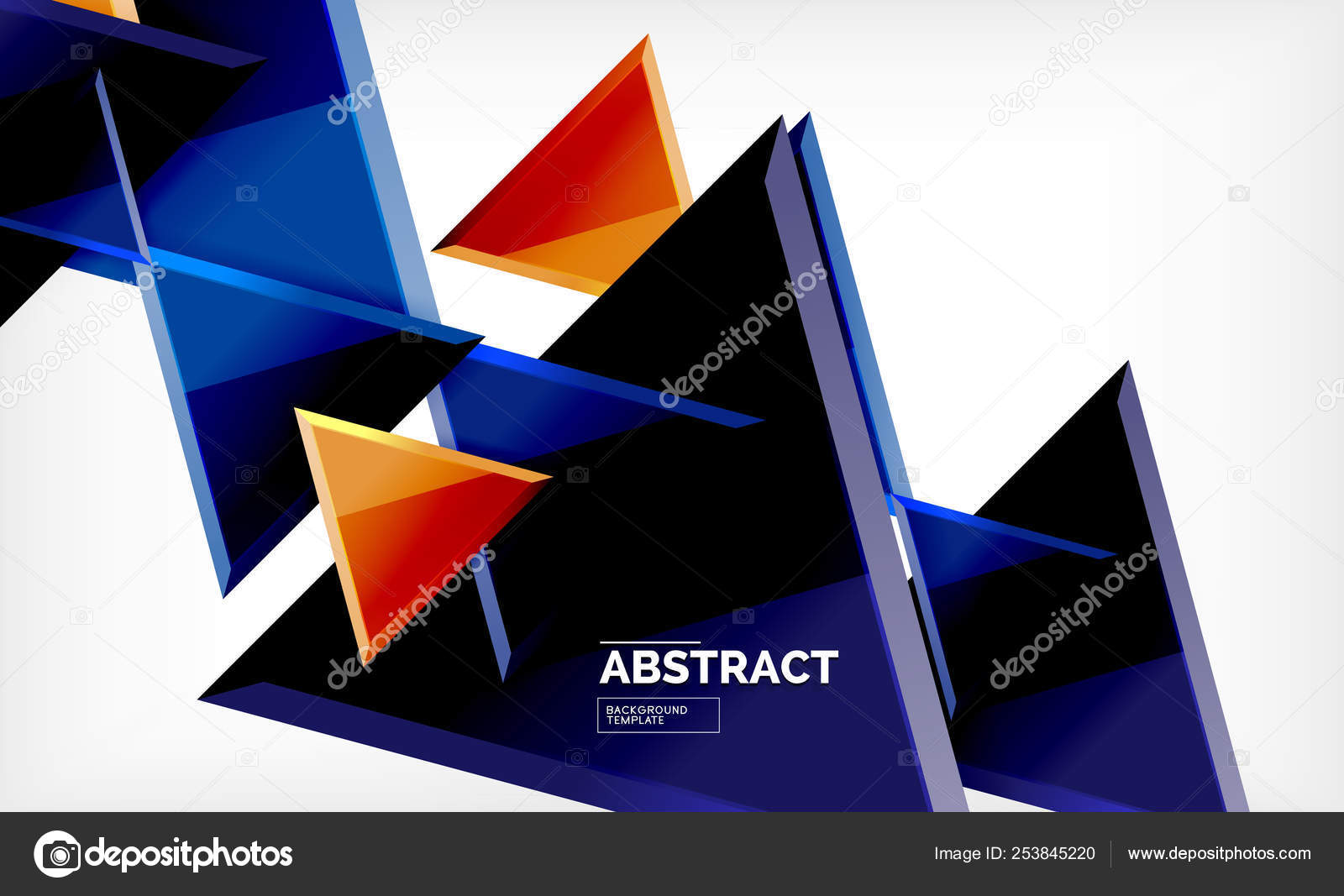 Tech futuristic geometric 3d shapes, minimal abstract background Stock ...