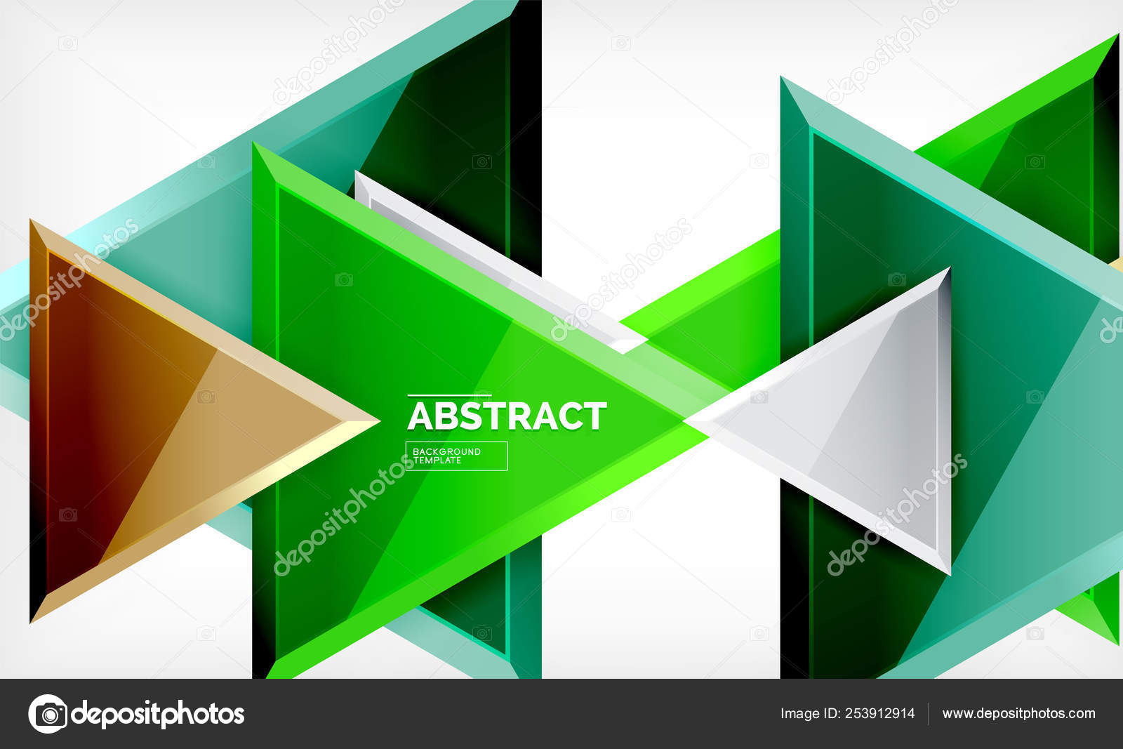 Flying triangles compostion geometric background Stock Vector by ...