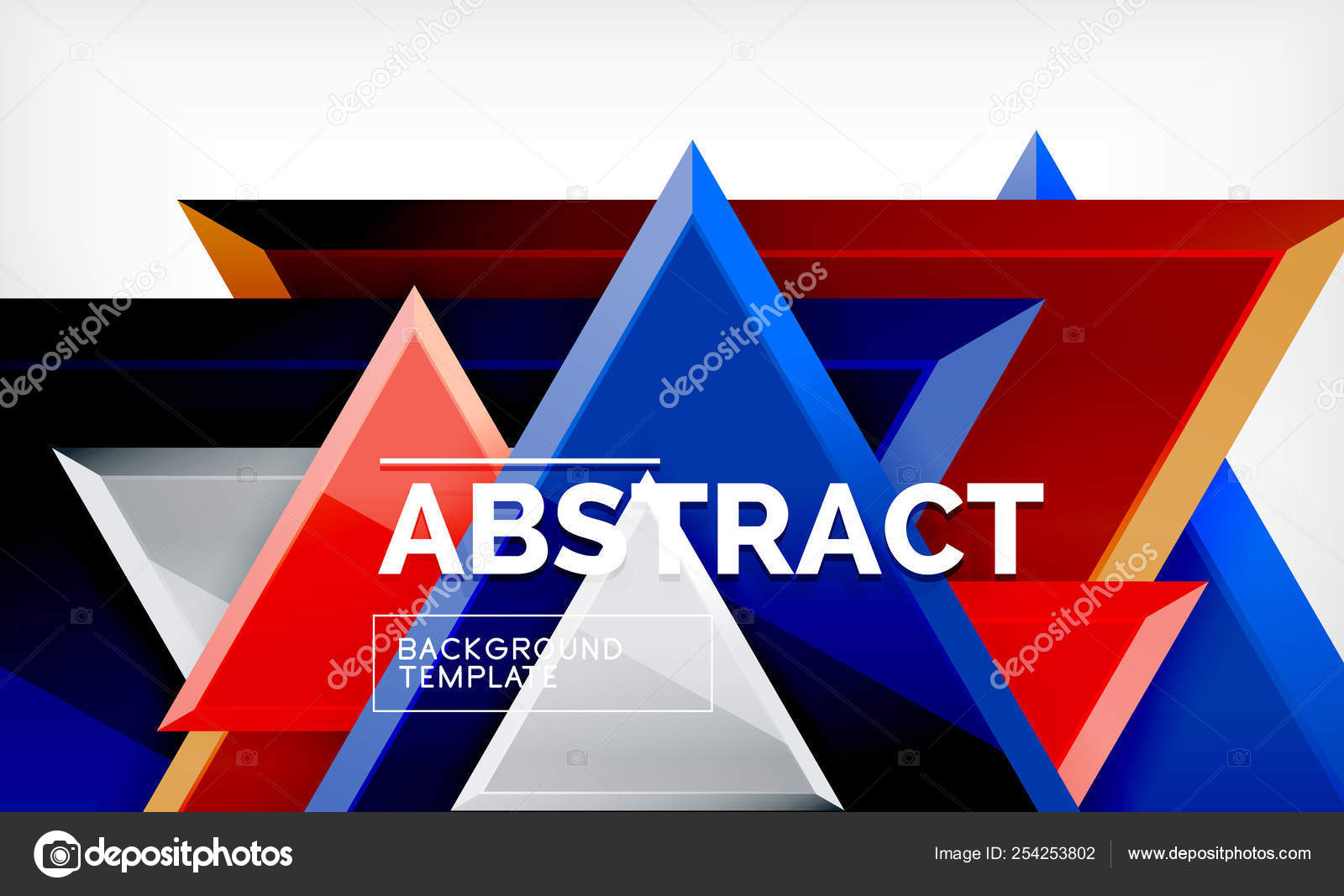 Tech futuristic geometric 3d shapes, minimal abstract background Stock ...