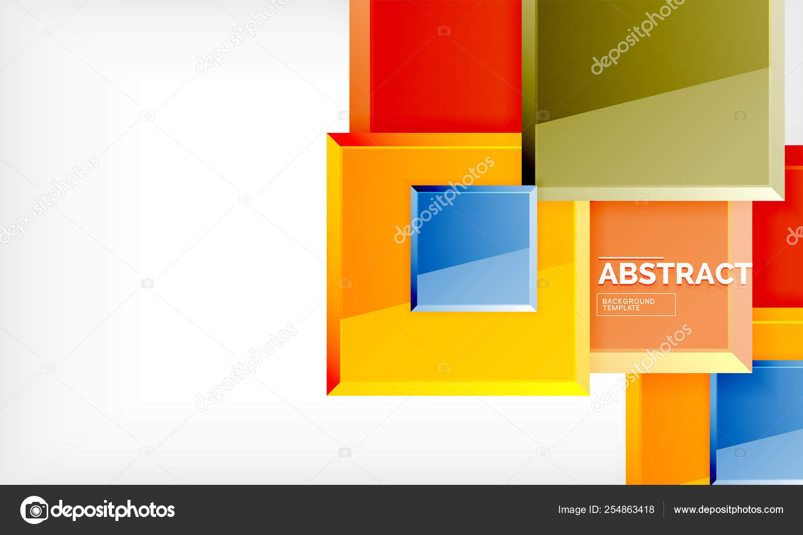 Square abstract background, glossy geometric design Stock Vector by ...