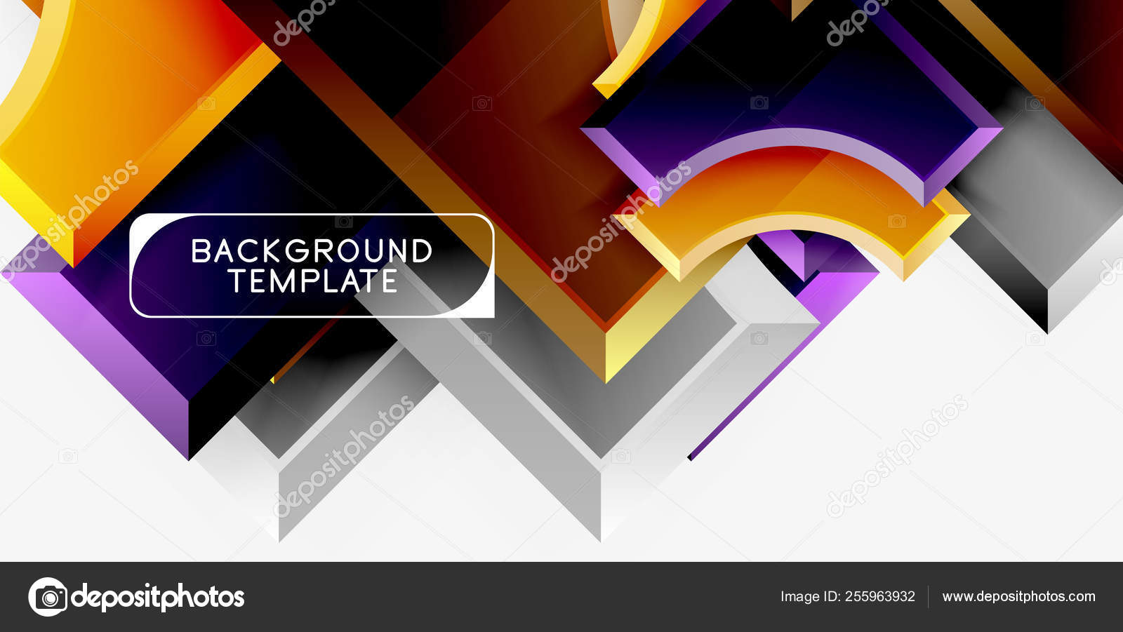 Geometrical 3d shapes background Stock Vector by ©akomov 255963932