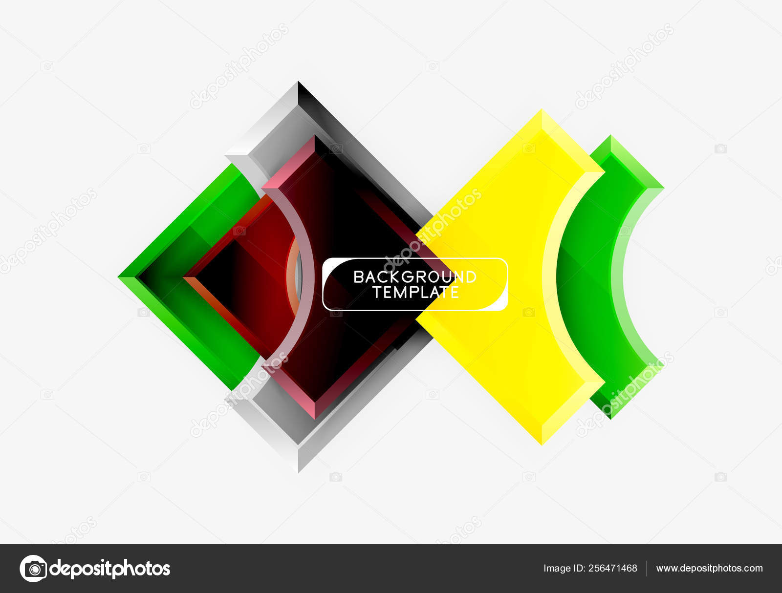 3d futuristic shapes vector abstract background made of glossy pieces ...