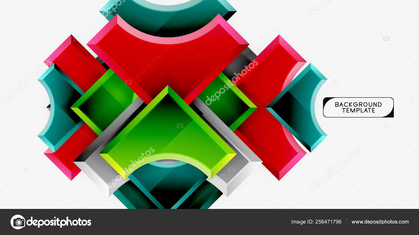 Geometrical 3d shapes background Stock Vector by ©akomov 256471796
