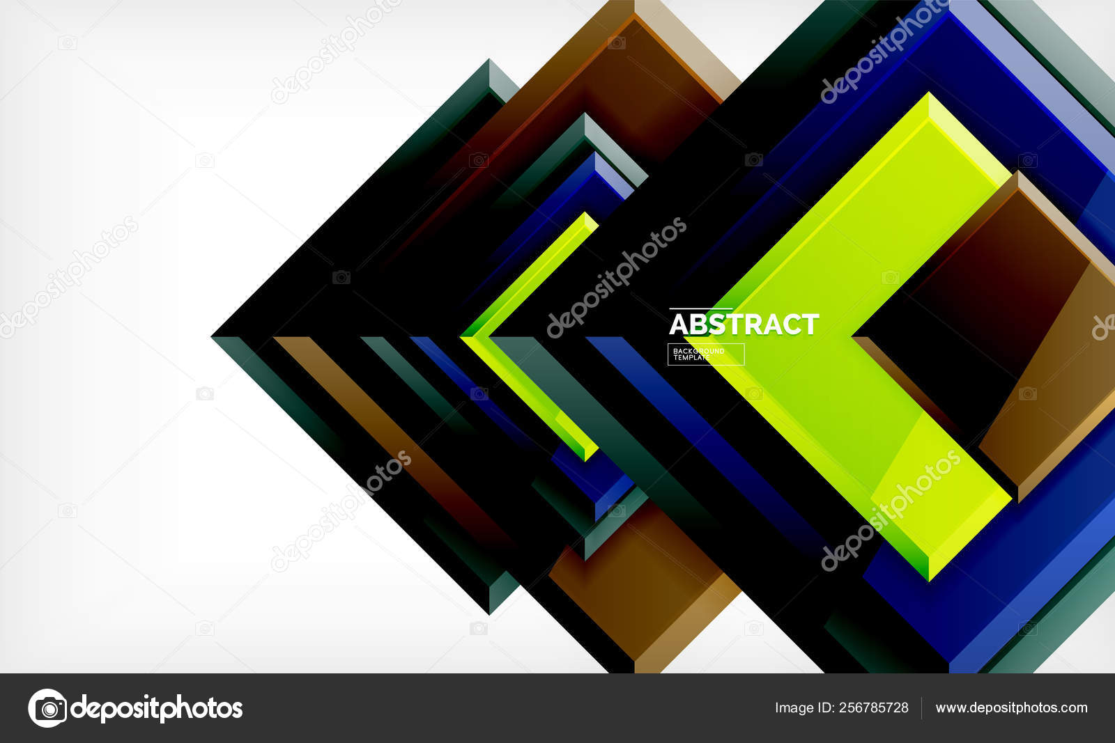Geometric abstract background, modern square design Stock Vector by ...