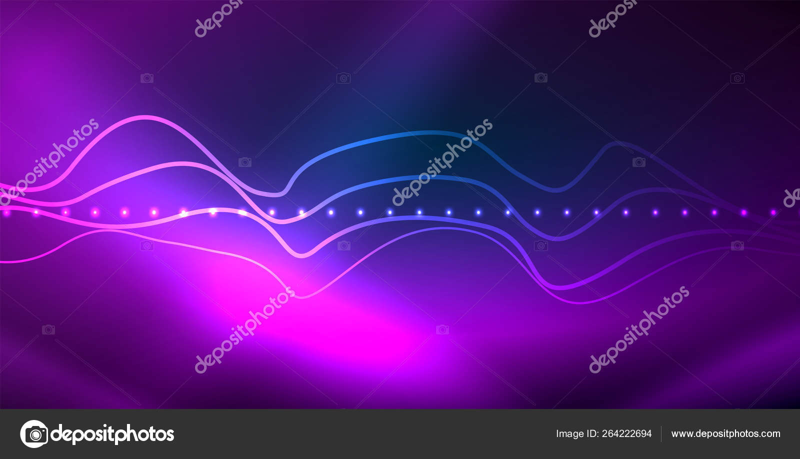 Neon wave background Stock Vector by ©akomov 264222694