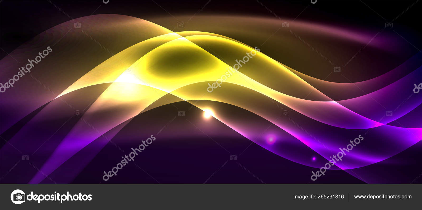 Neon light waves Stock Vector Image by ©akomov #265231816