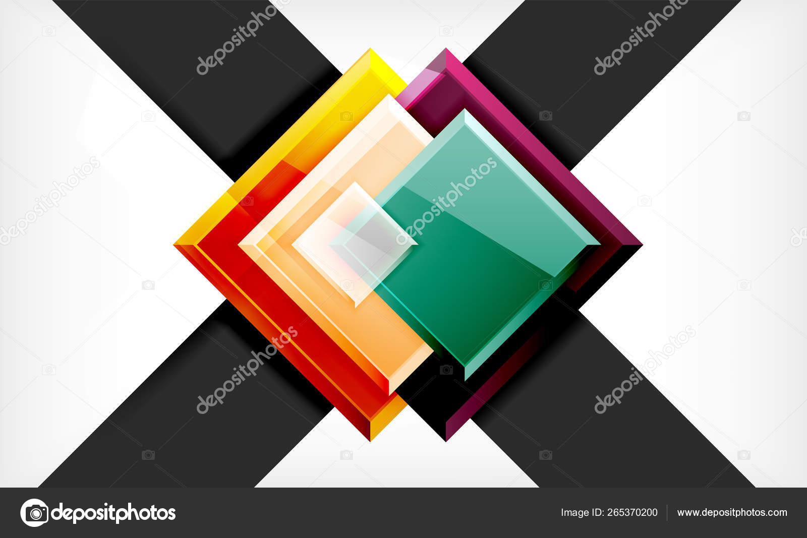 Bright colorful square shape blocks geometrical background Stock Vector ...