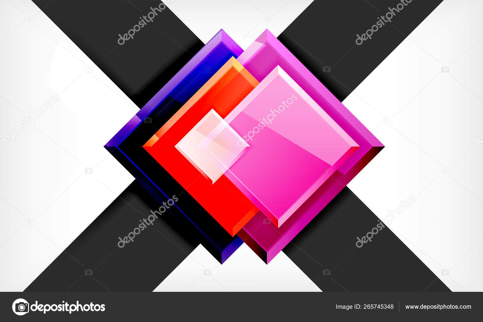 Bright colorful square shape blocks geometrical background Stock Vector ...