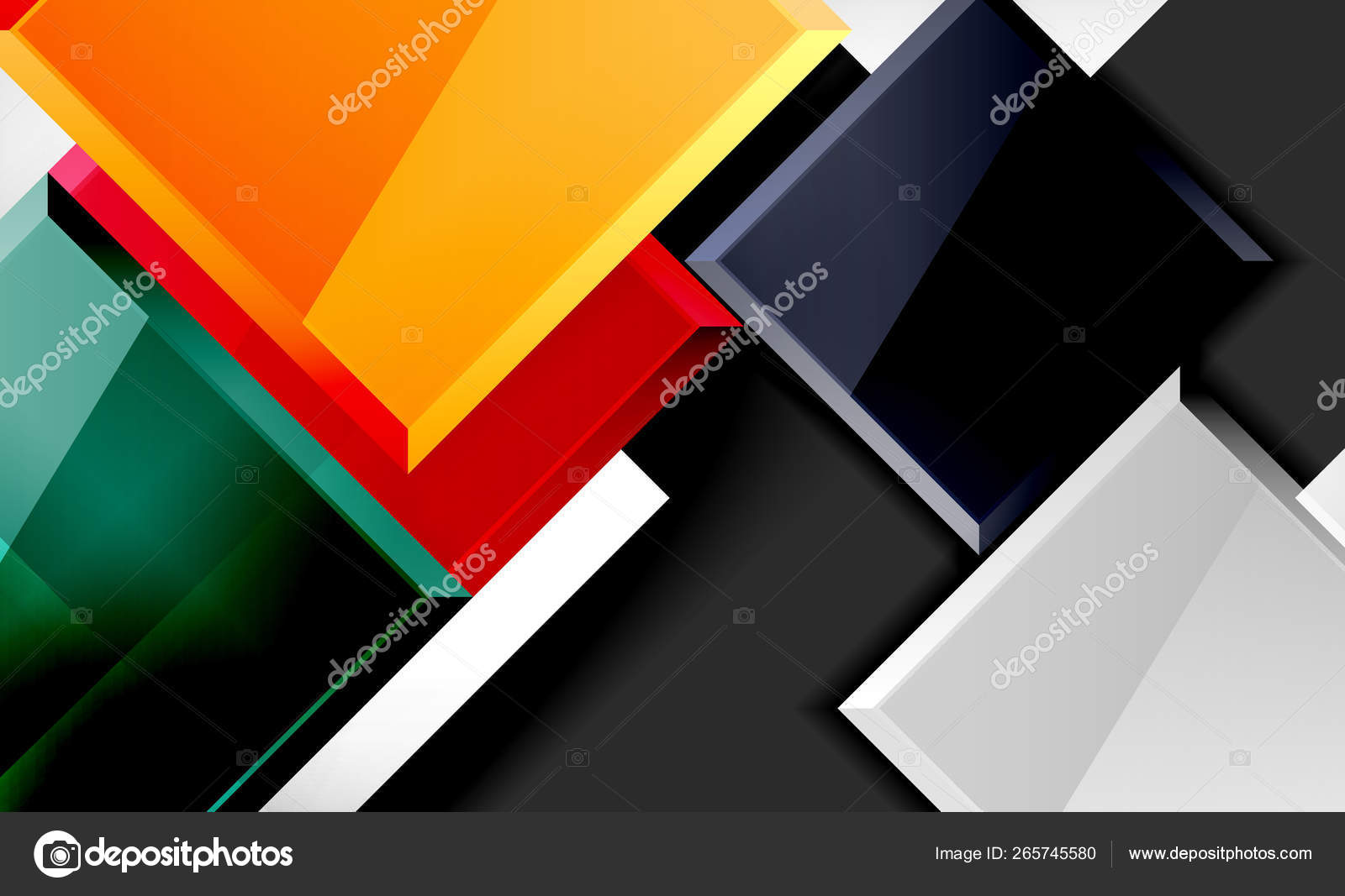 Colorful square and rectangle blocks background Stock Vector by ©akomov 265745580
