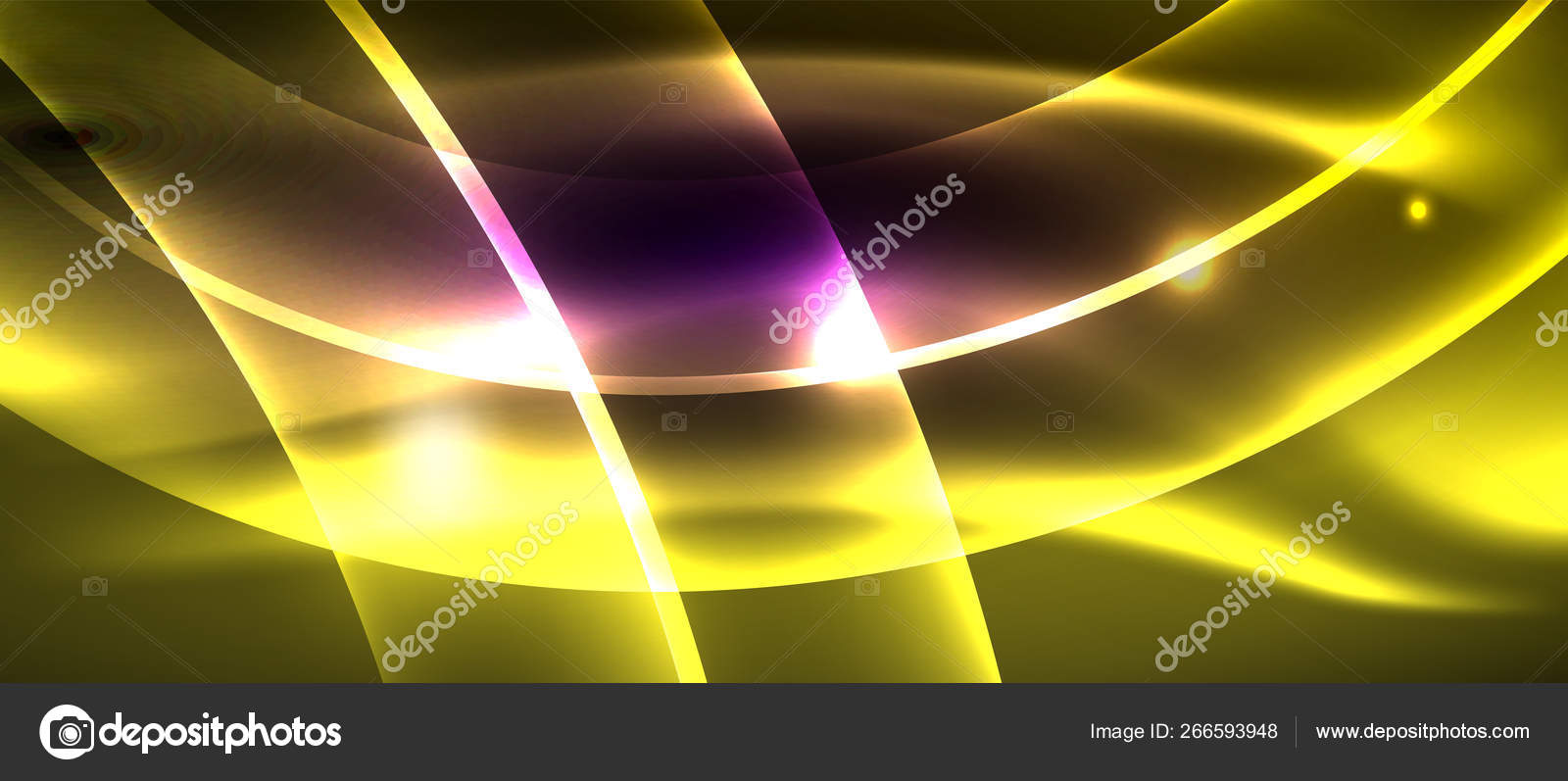 Neon Light Waves Stock Vector By ©akomov 266593948
