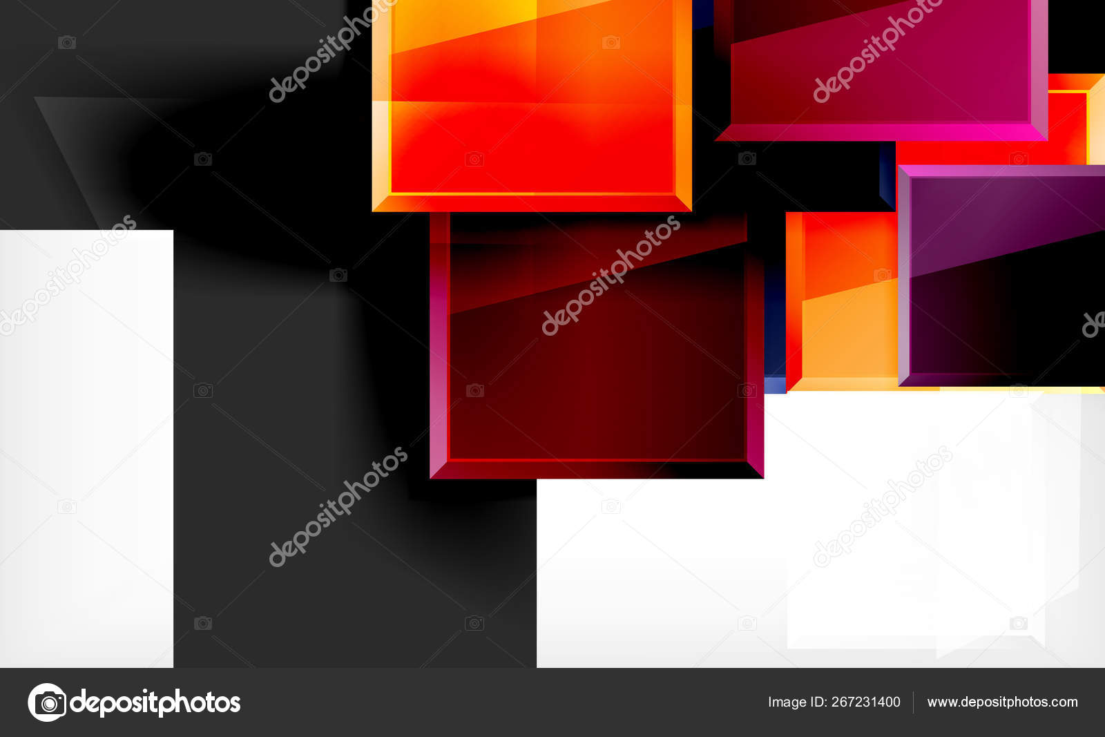 Colorful square and rectangle blocks background Stock Vector by ©akomov ...