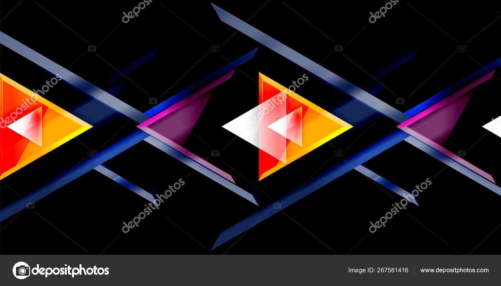 Dynamic triangle composition abstract background Stock Vector Image by ...