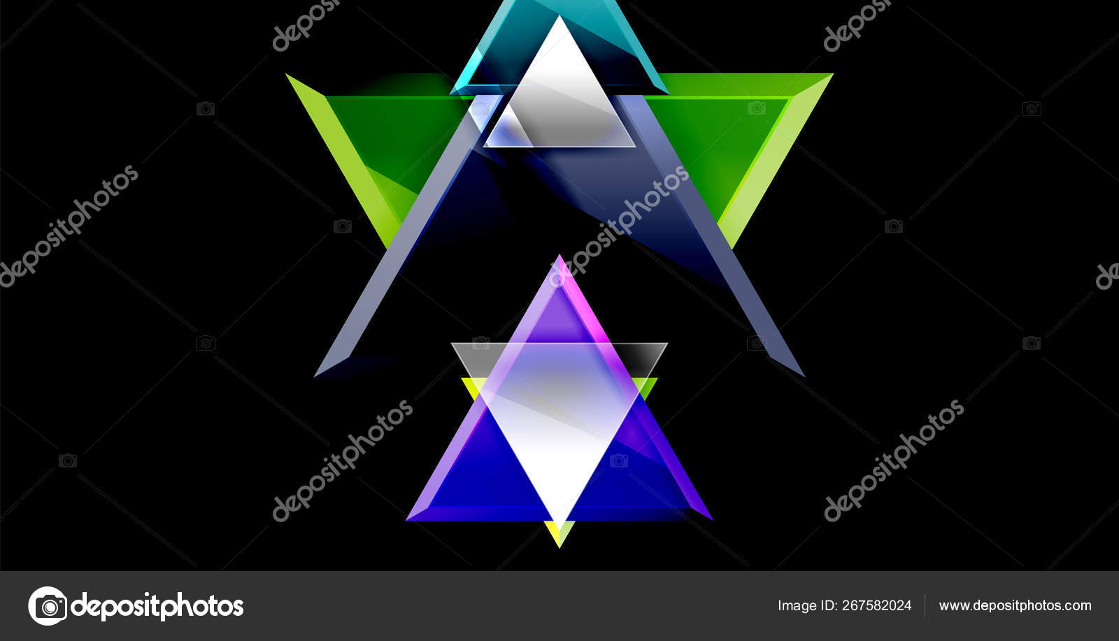 Dynamic triangle composition abstract background Stock Vector Image by ...