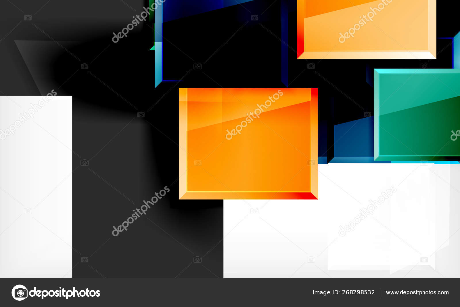 Colorful square and rectangle blocks background Stock Vector by ©akomov 268298532
