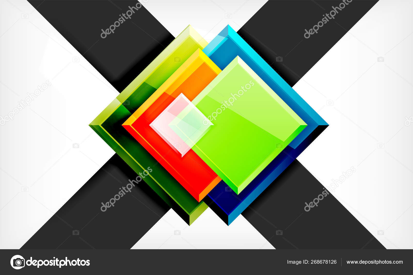 Colorful square and rectangle blocks background Stock Vector by ©akomov ...