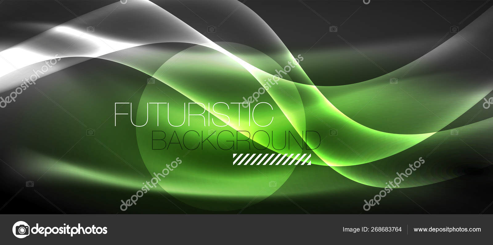 Neon Light Waves Stock Vector By ©akomov 268683764