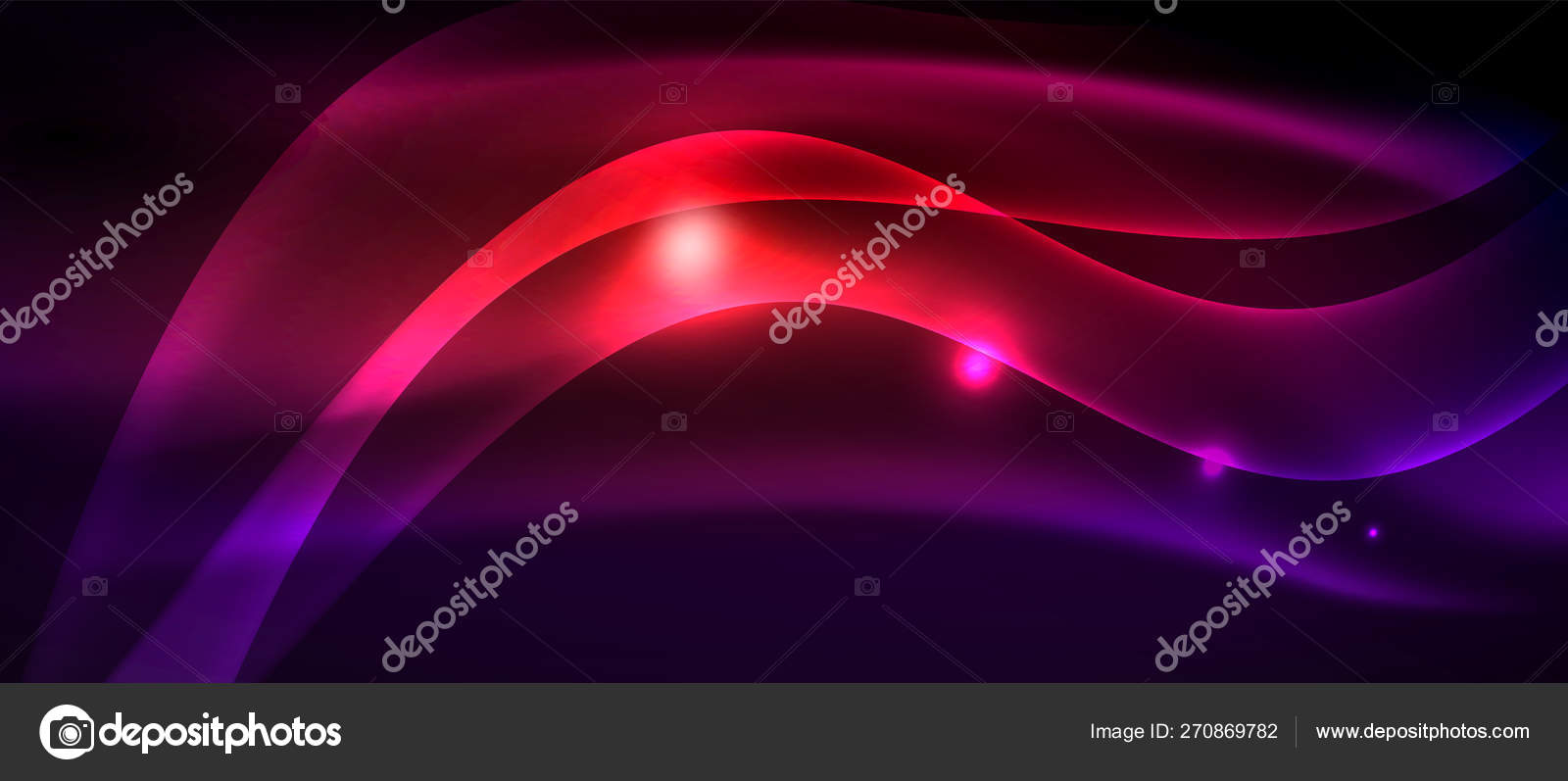Neon light waves Stock Vector by ©akomov 270869782