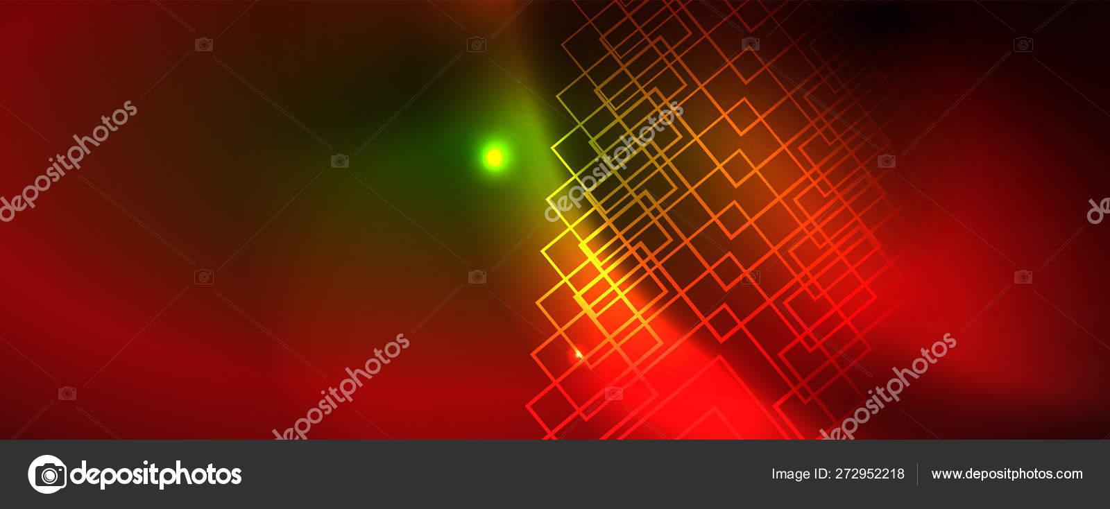 Techno glowing background, futuristic dark template with neon light ...