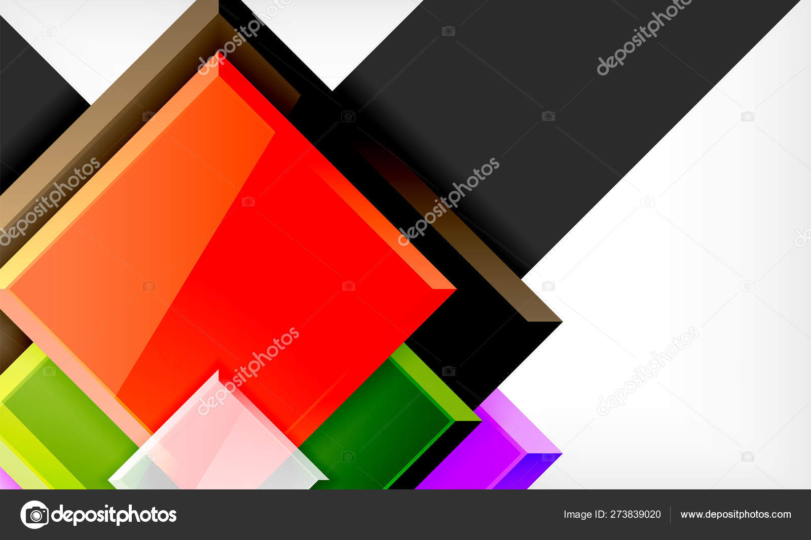 Colorful square and rectangle blocks background Stock Vector by ©akomov ...