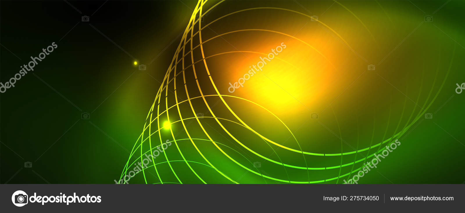 Techno glowing background, futuristic dark template with neon light ...