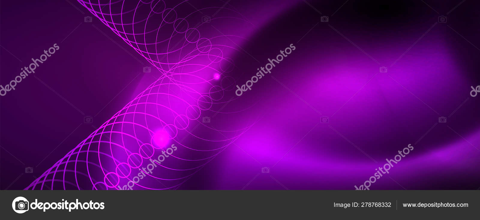 Shiny glowing design background, neon style lines, technology concept ...