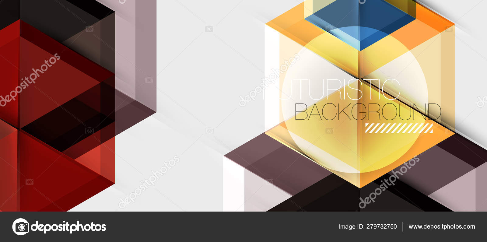 Geometric triangle and hexagon abstract background, vector illustration ...