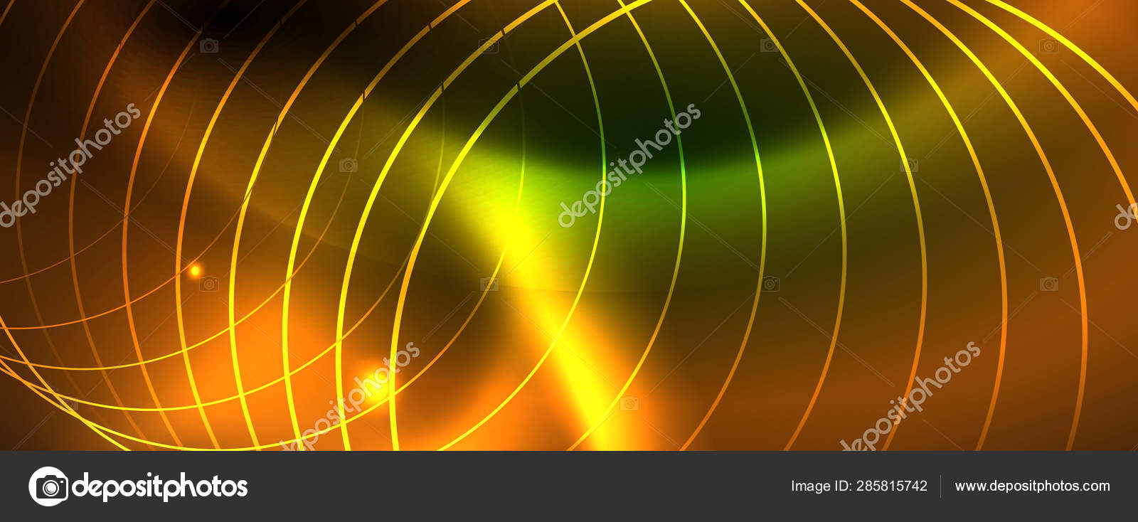 Techno glowing background, futuristic dark template with neon light ...