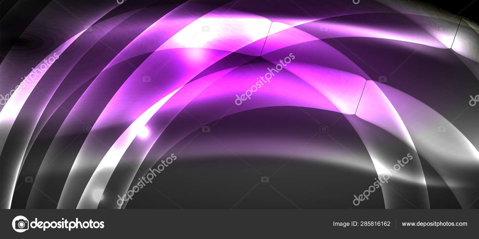Neon Light Waves Stock Vector By ©akomov 285816162