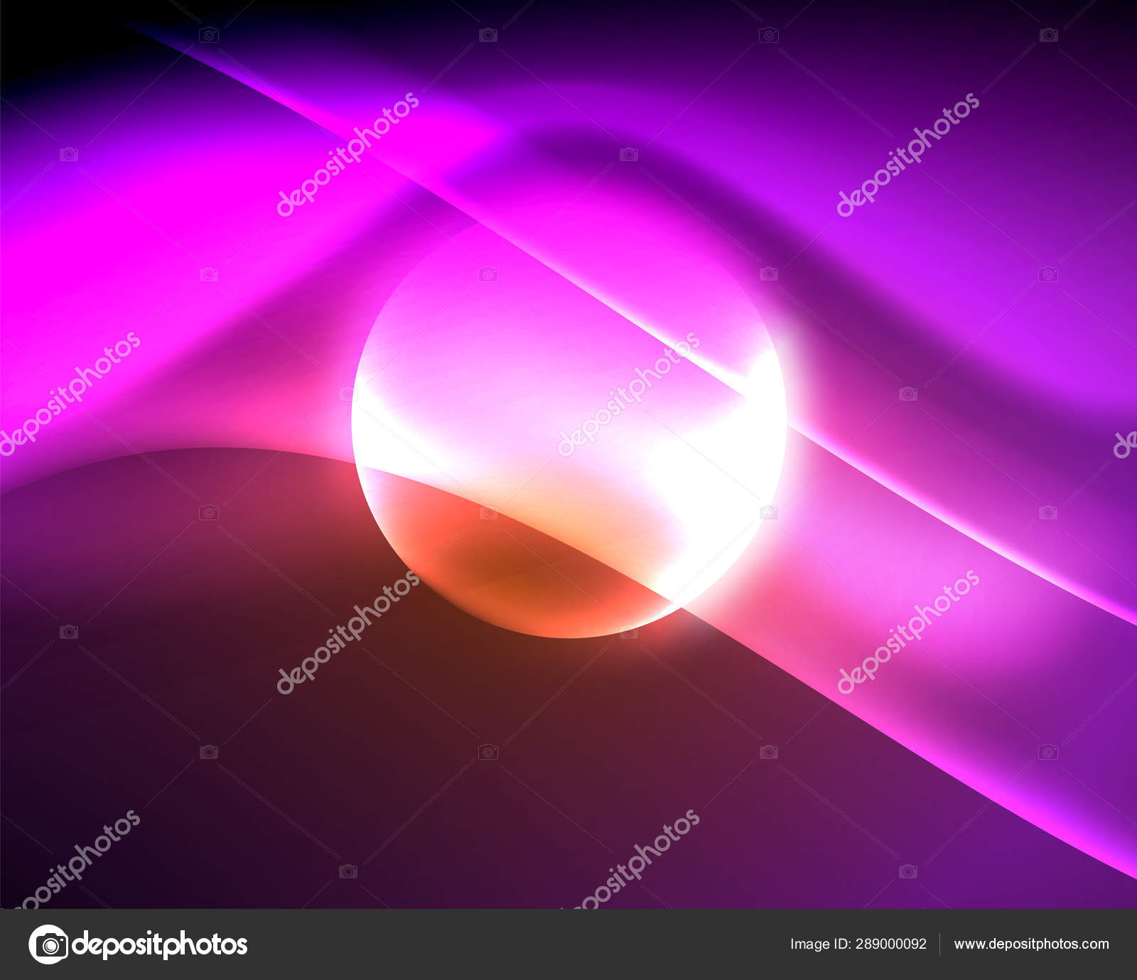 Shiny color bright neon abstract wave template. Abstract bright light ...