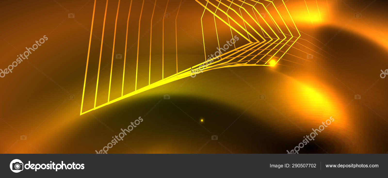 Techno glowing background, futuristic dark template with neon light ...