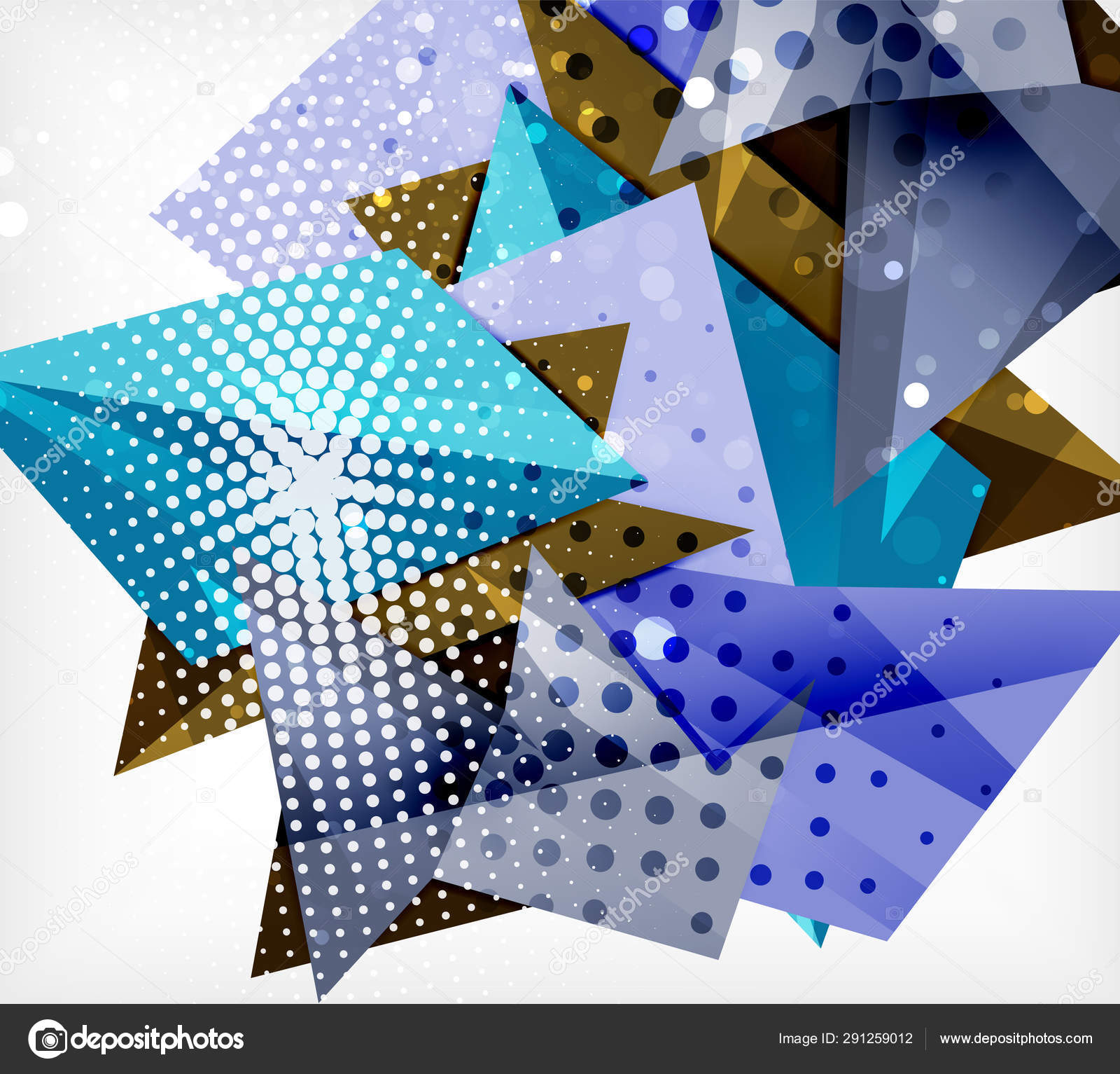 Modern origami card. Modern origami design element. Color geometric ...